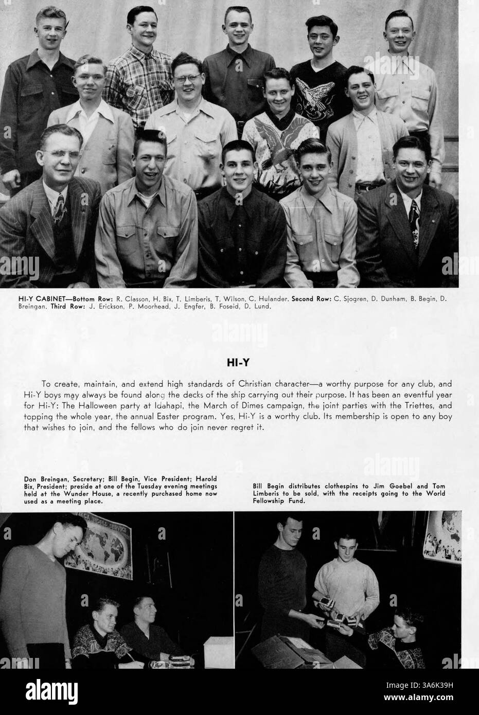 The centralian yearbook from 1949 captures student activities hi-res stock photography and ...