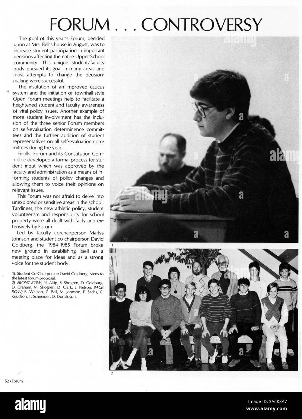 The 'Reflections' yearbook from 1985 covers key aspects of the 1984 ...