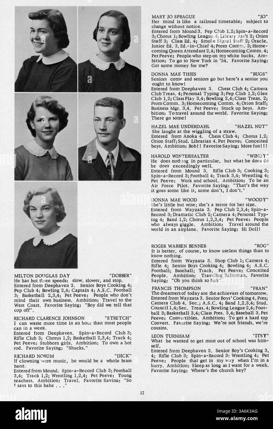 The events of the 1952 1953 school year hi-res stock photography and ...