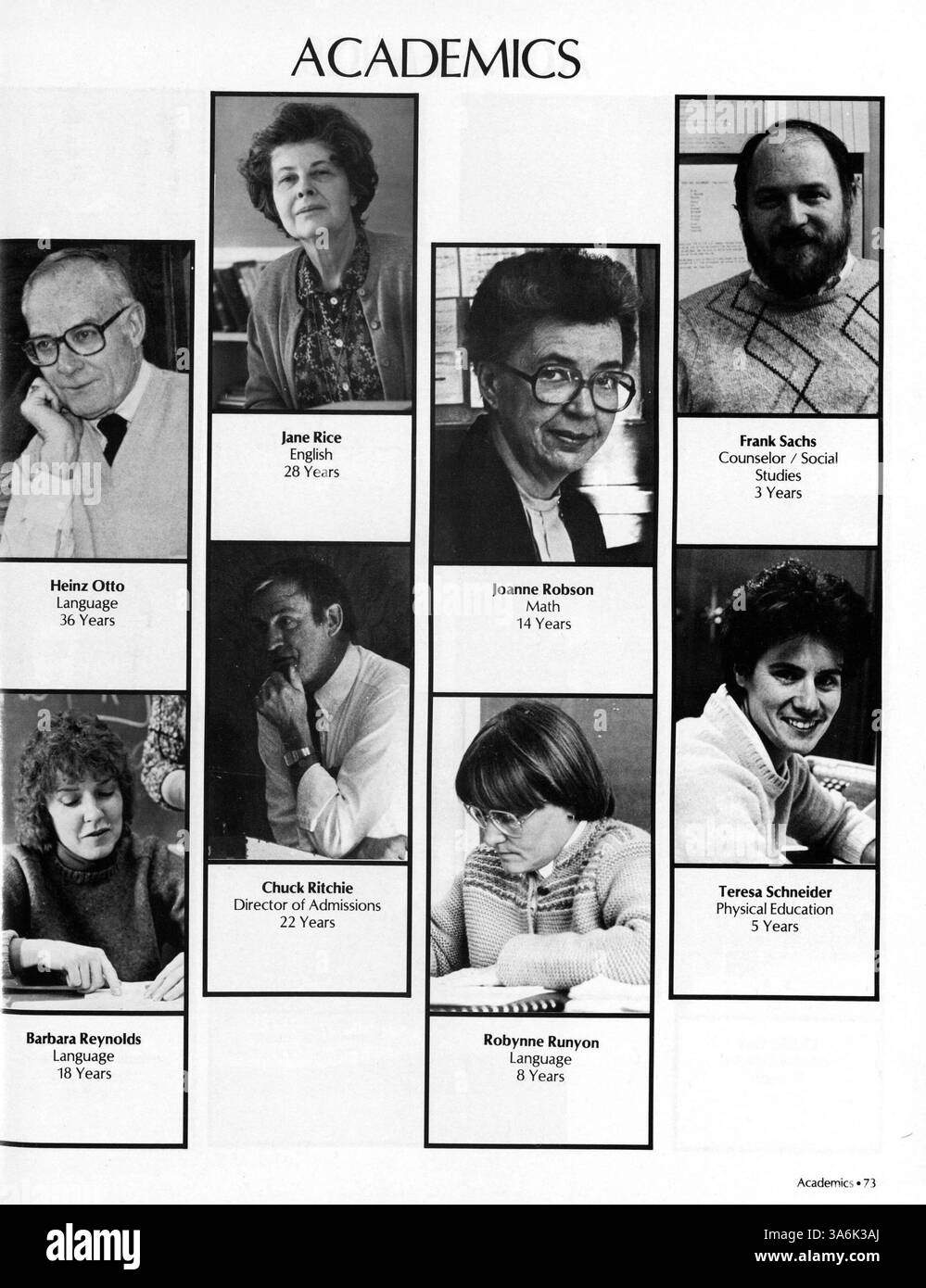 Features a detailed record of the 1984 1985 academic year hi-res stock ...