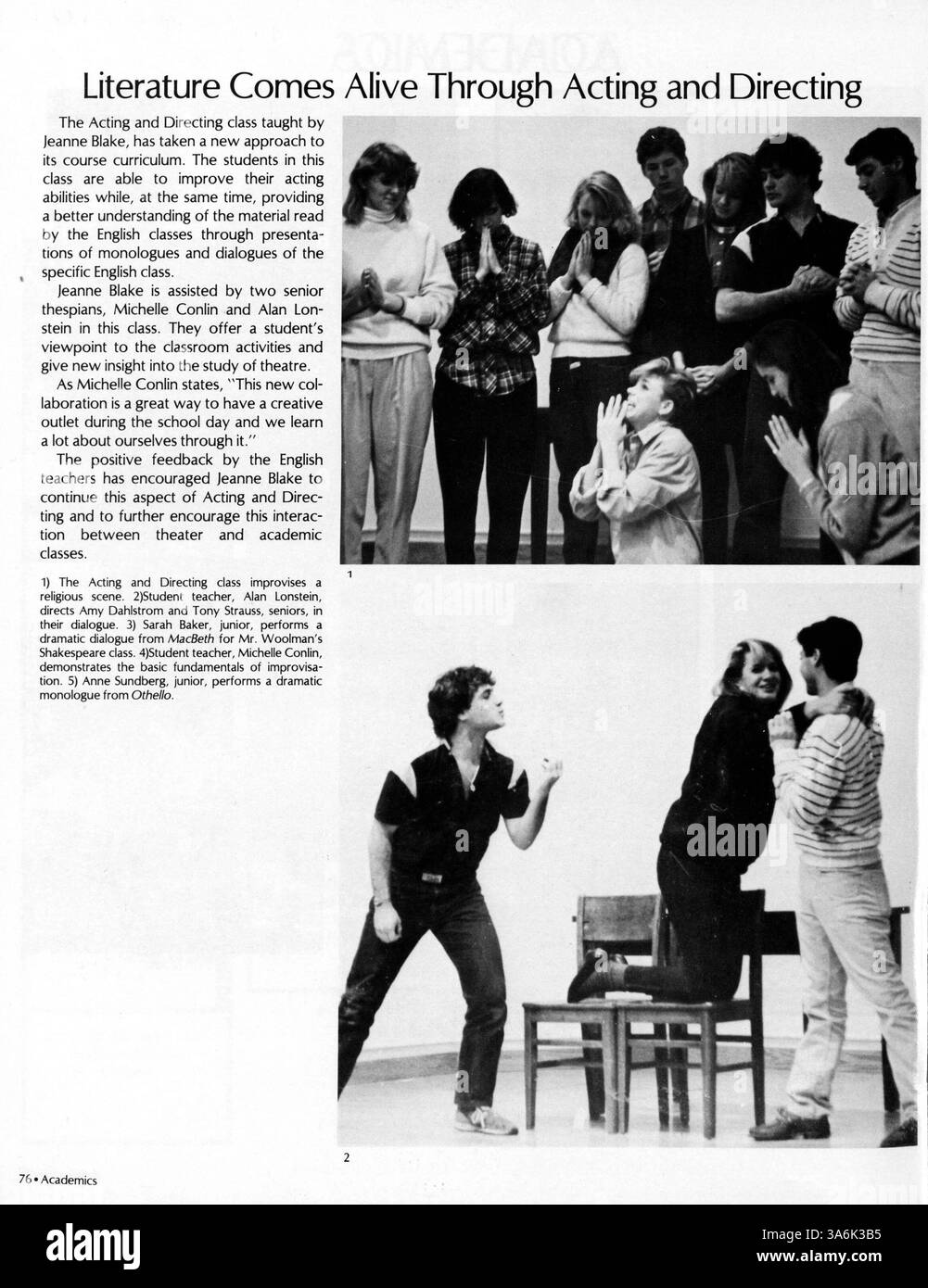 The 1985 Blake Yearbook, 'Reflections', captures key moments from the ...