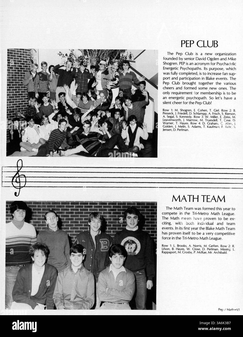 The 1985 Blake Yearbook, 'Reflections', provides a record of the 1984 ...