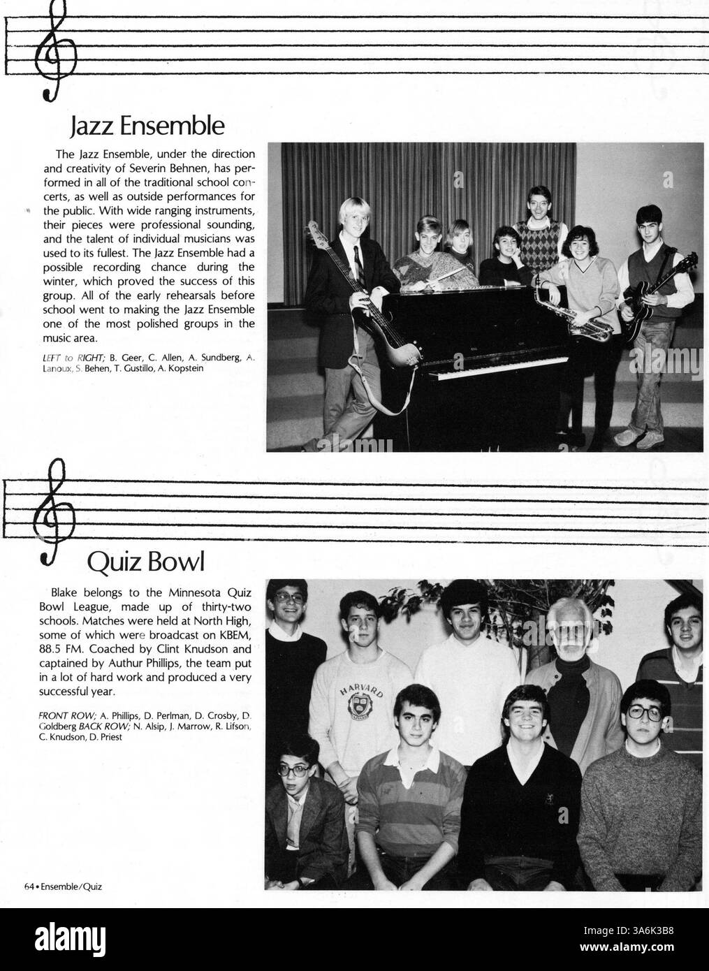 The 1985 Blake Yearbook, 'Reflections', captures student achievements ...