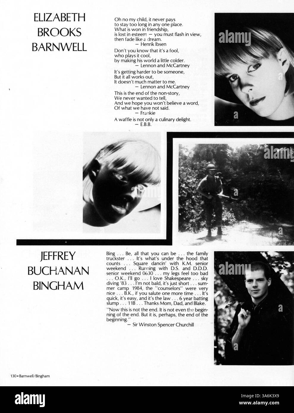 The 1985 edition of the blake yearbook hi-res stock photography and ...