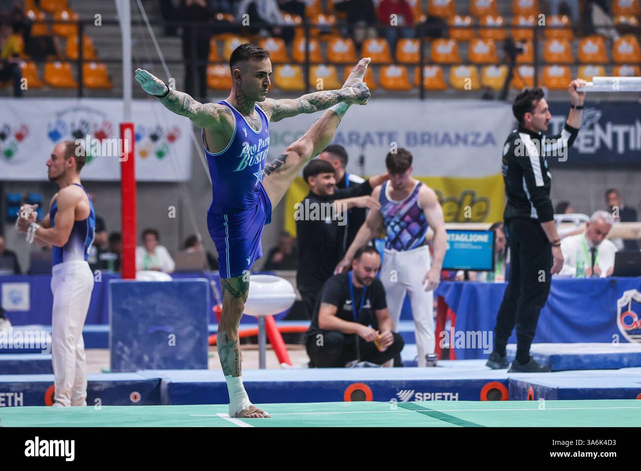 Nicola Bartolini of Pro Patria Bustese seen during Artistic Gymnastics ...