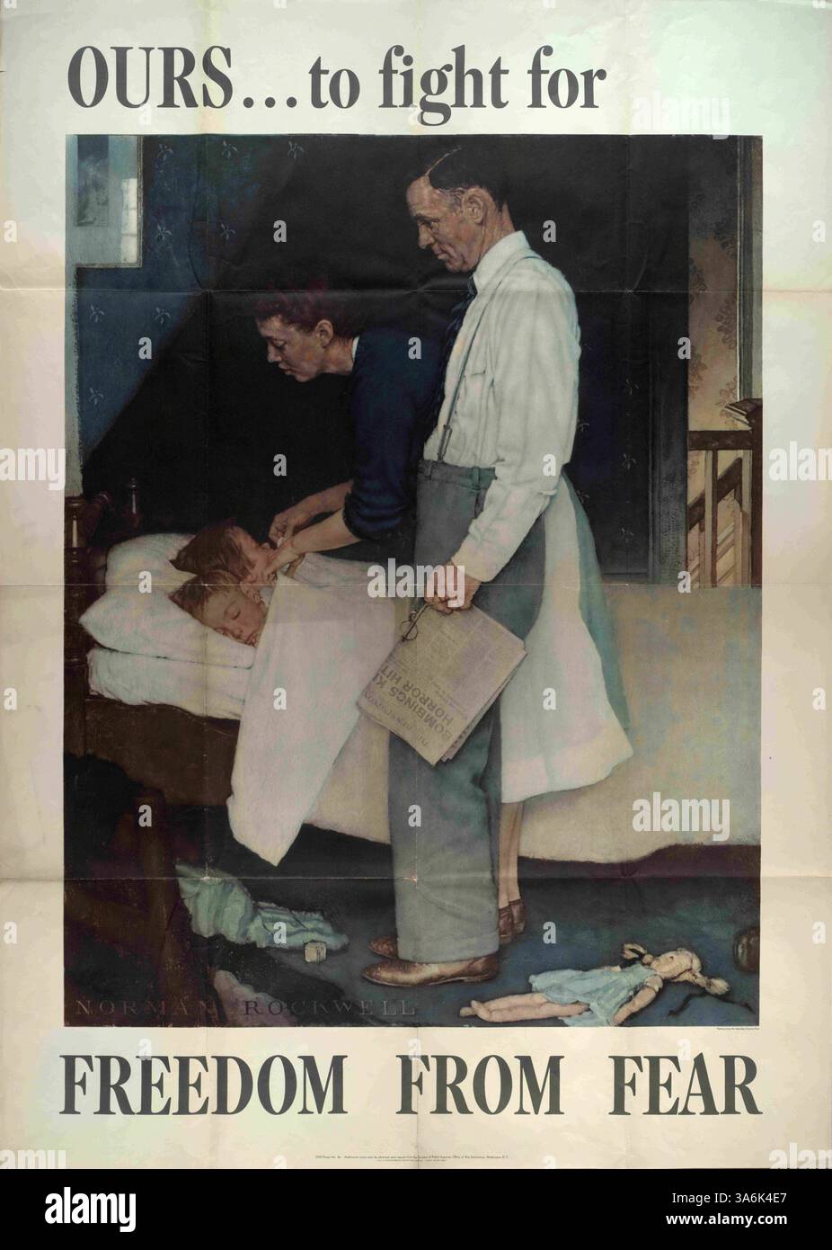 The iconic 1943 Norman Rockwell painting, featured in an OWI poster ...