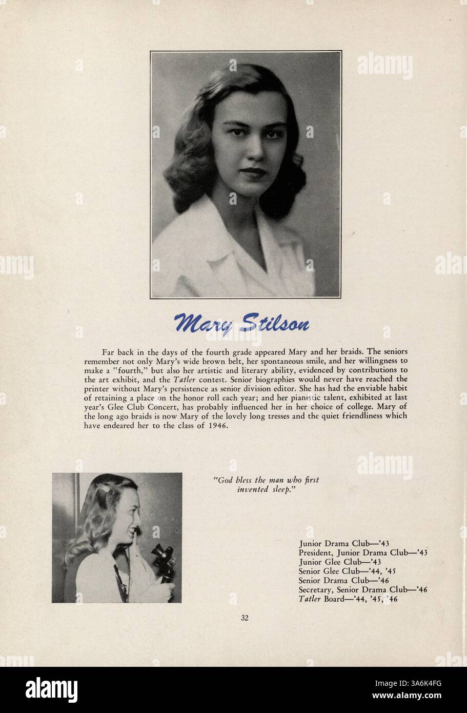 The 1946 edition of Northrop Collegiate's Tatler Yearbook reflects the student and faculty ...