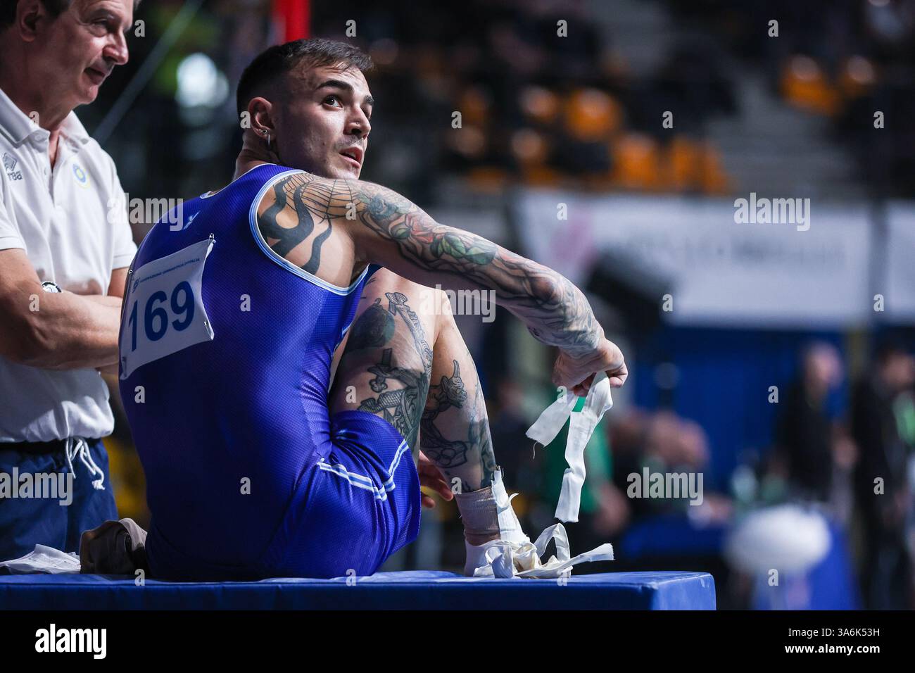 Nicola Bartolini of Pro Patria Bustese seen during Artistic Gymnastics ...
