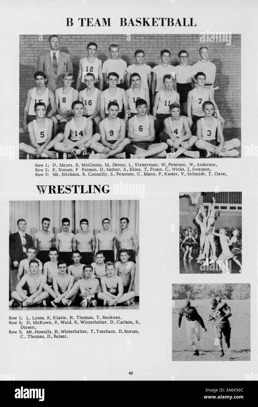 The orion 1953 yearbook captures student life hi-res stock photography ...
