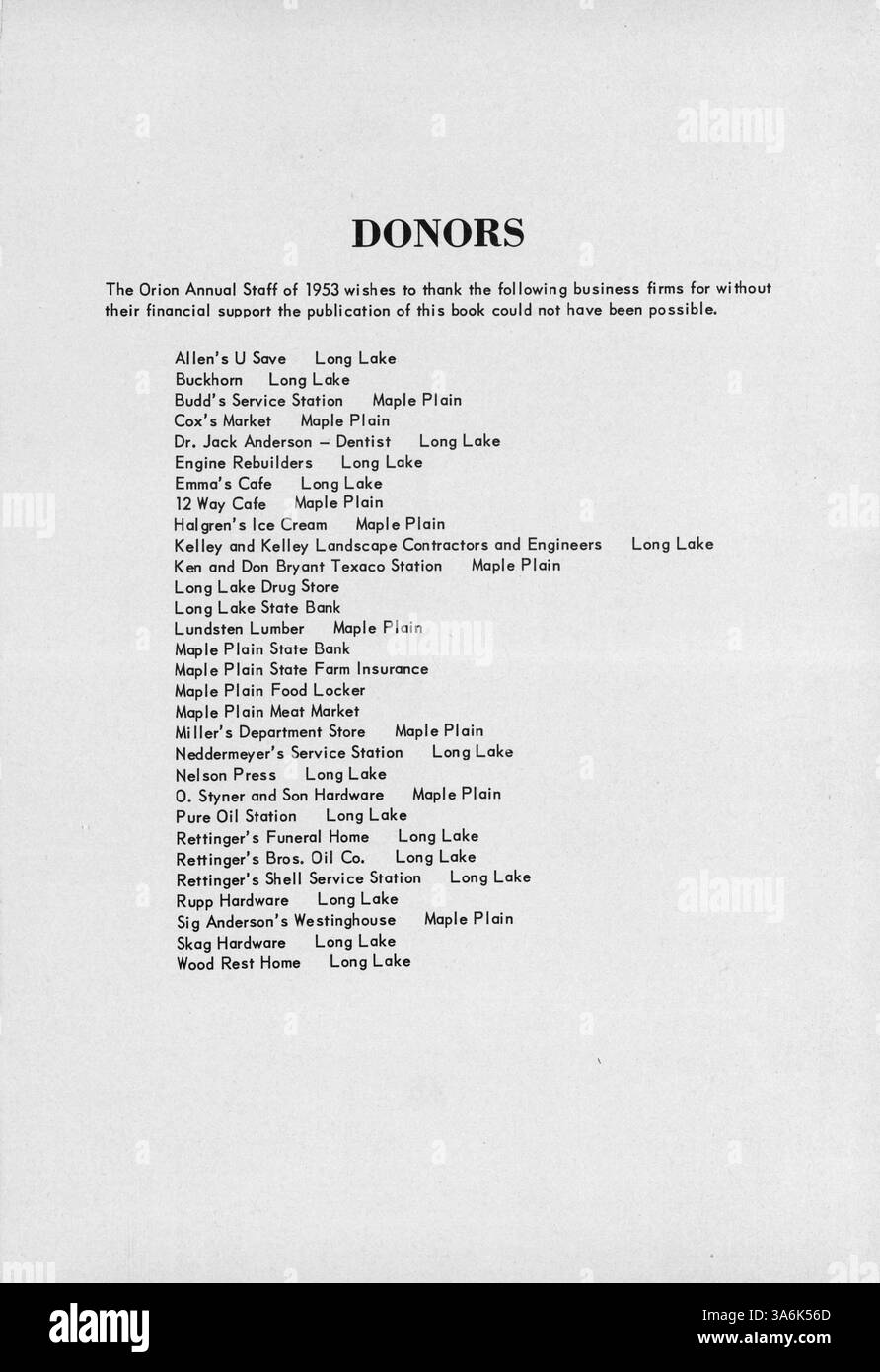 The 1953 Orion yearbook from Orono High School captures students ...