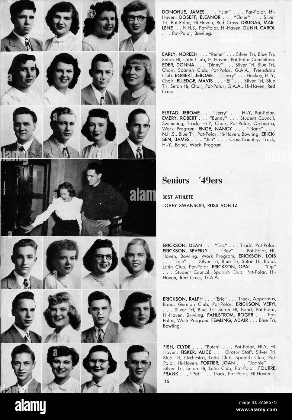 This yearbook from Patrick Henry High School in 1949 showcases the experiences of students ...