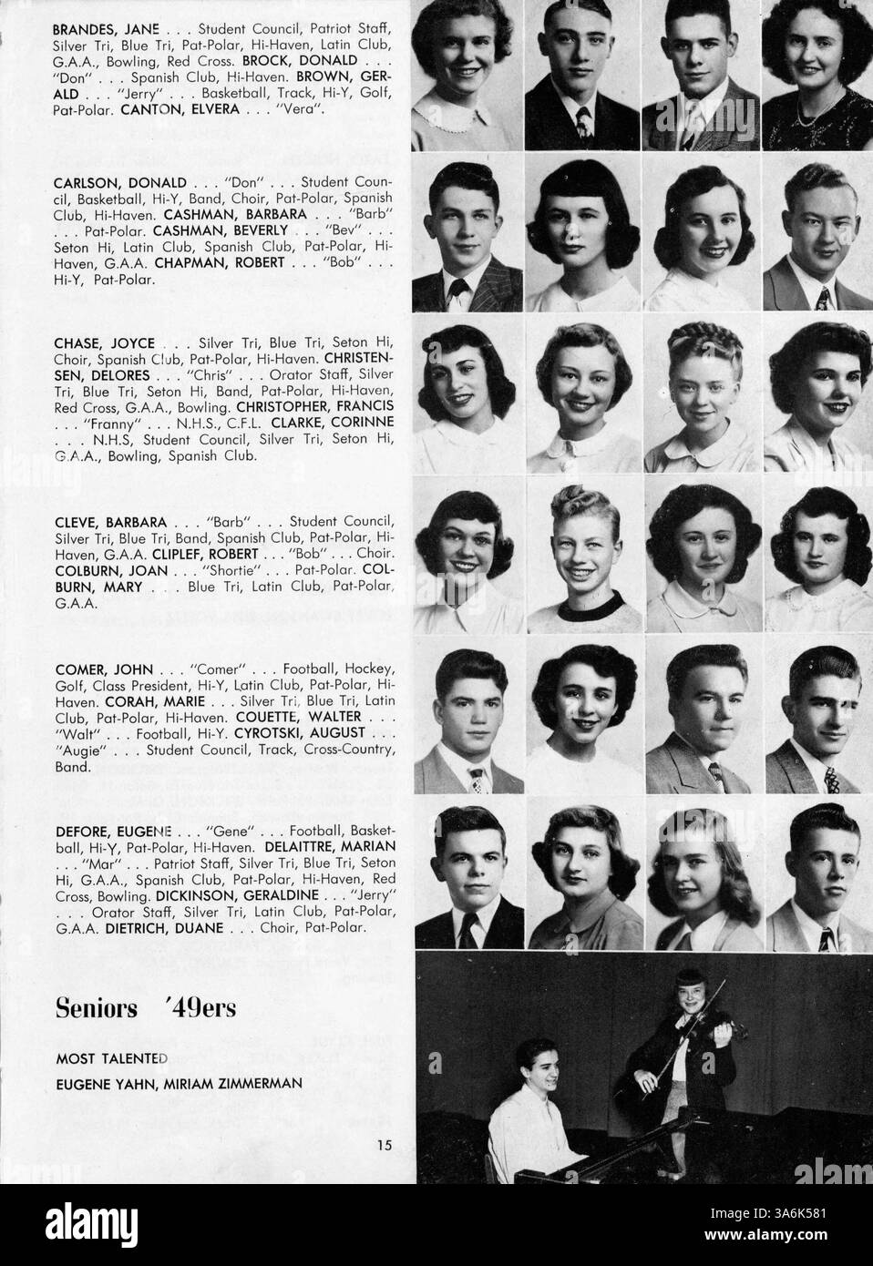 This 1949 yearbook from Patrick Henry High School highlights student life, athletics, clubs, and ...