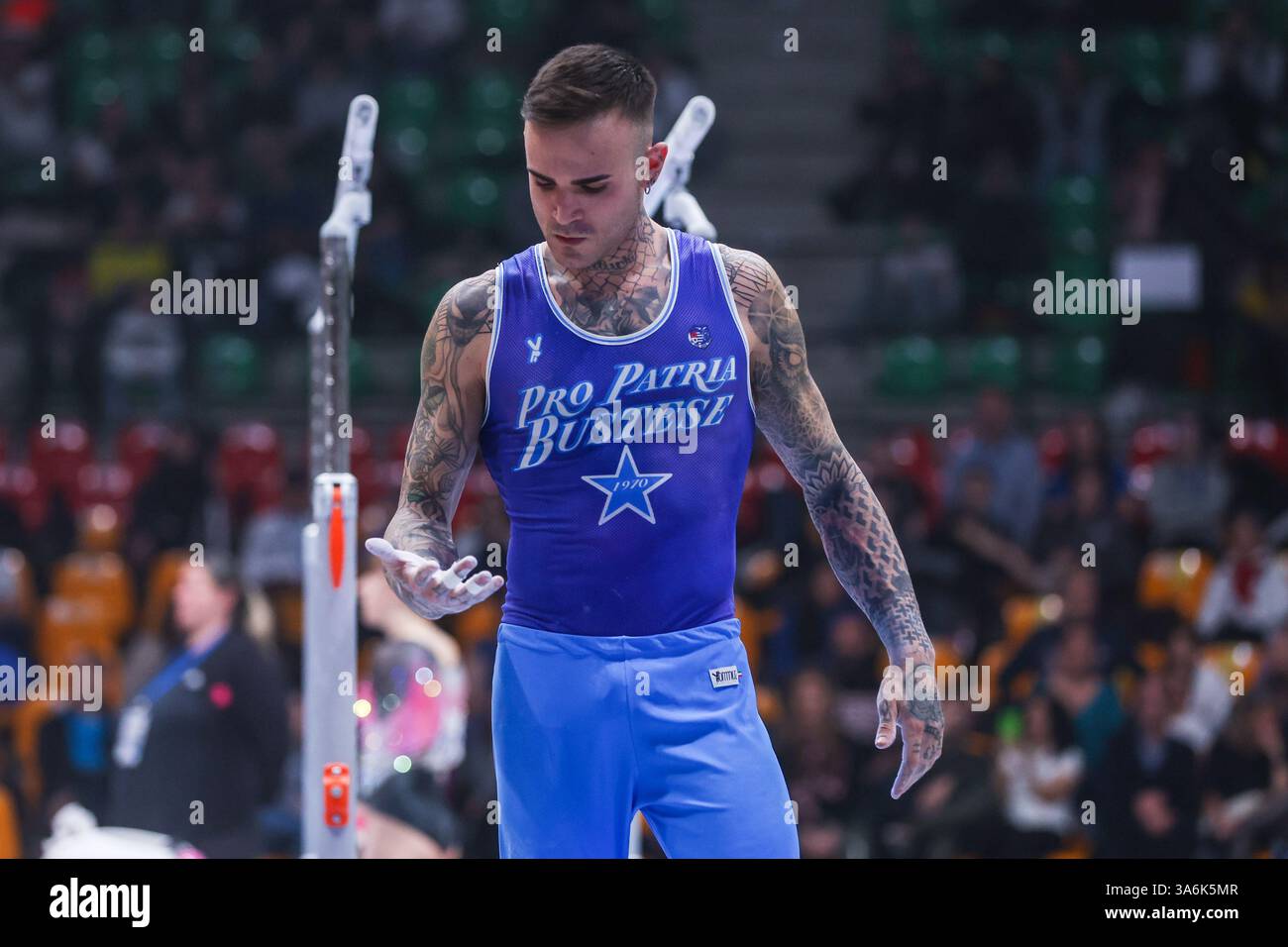 Nicola Bartolini of Pro Patria Bustese seen during Artistic Gymnastics ...