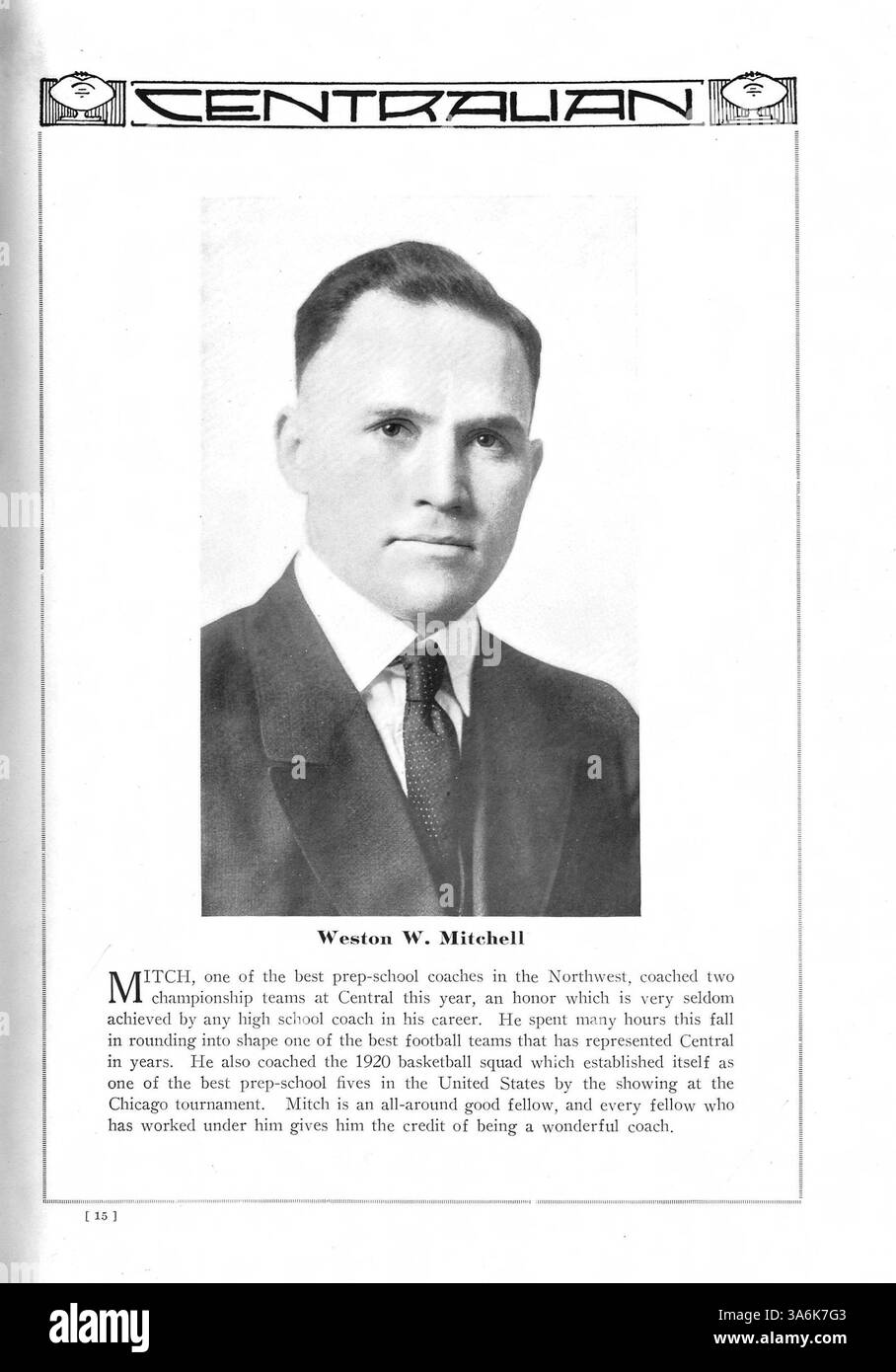 The 1920 Centralian yearbook documents Central High School’s student ...