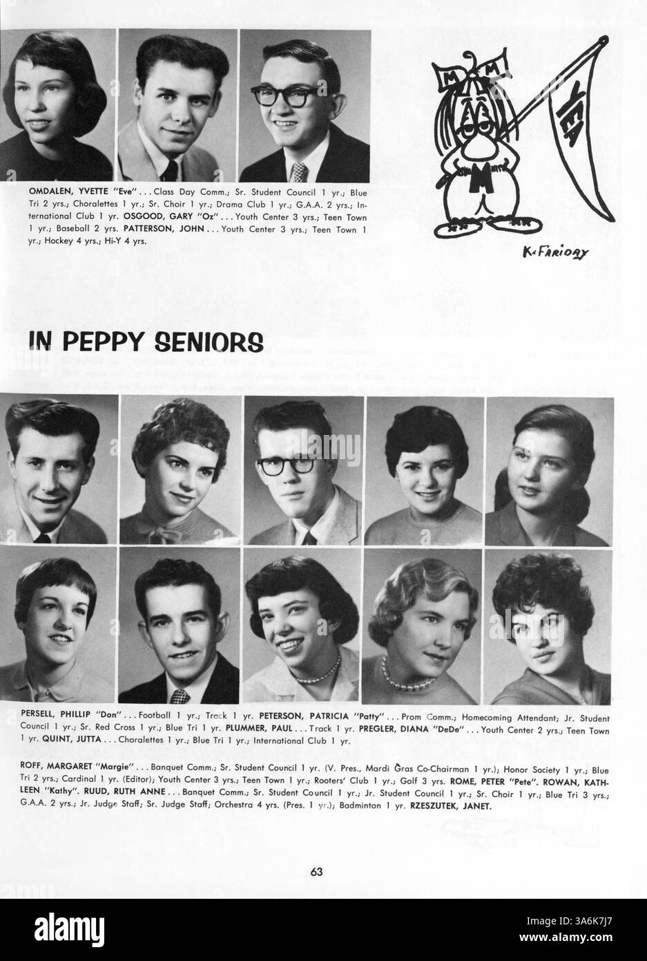 The 1959 Marshall High School yearbook, 'Cardinal,' highlights student ...