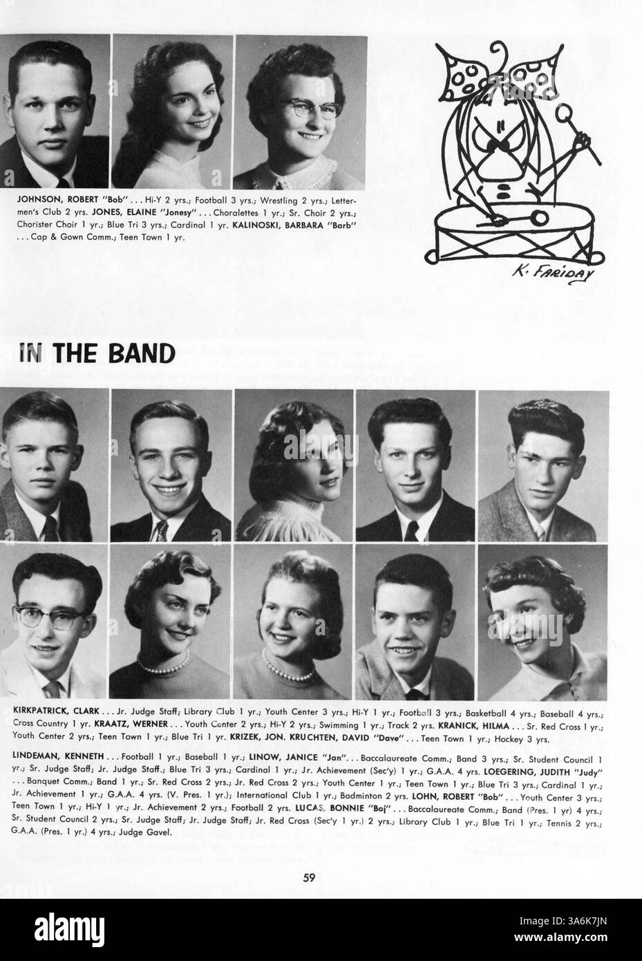 The 1959 Marshall High School yearbook, 'Cardinal,' highlights the ...