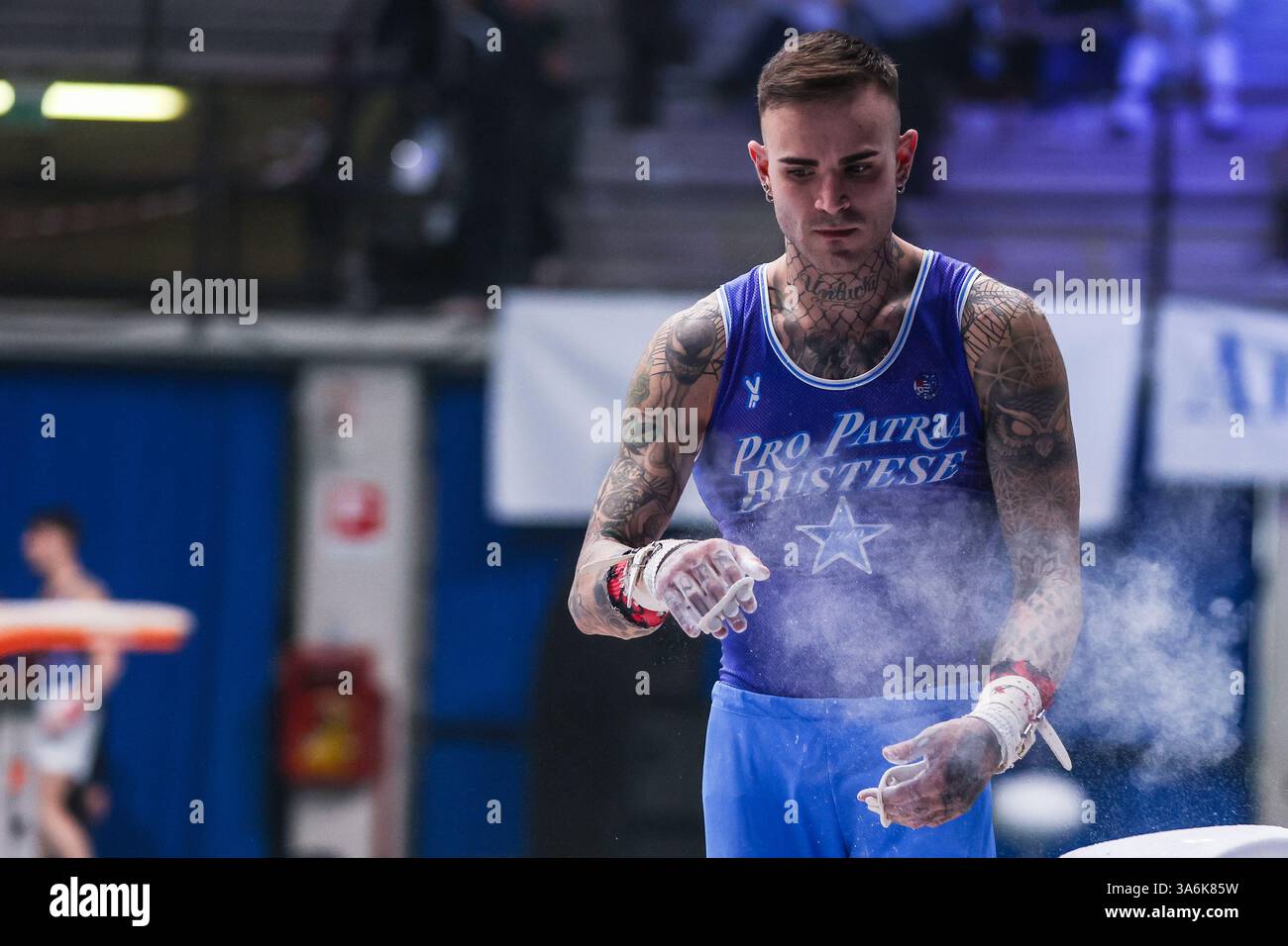 Nicola Bartolini of Pro Patria Bustese seen during Artistic Gymnastics ...
