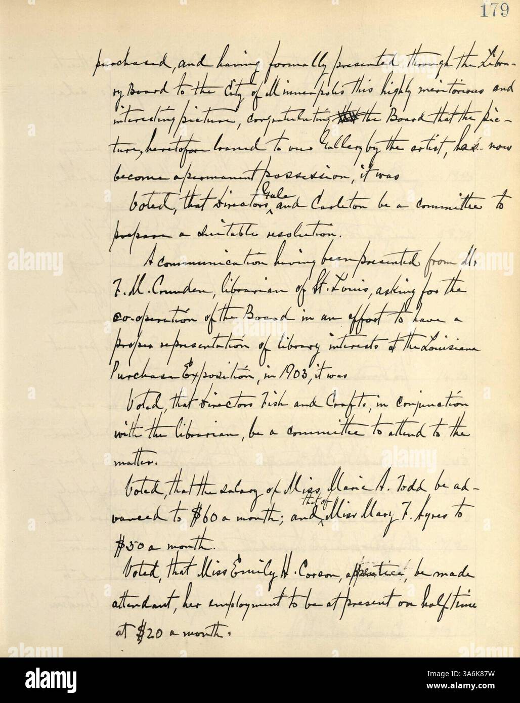 Official records from the 1901 minneapolis public library board hi-res ...