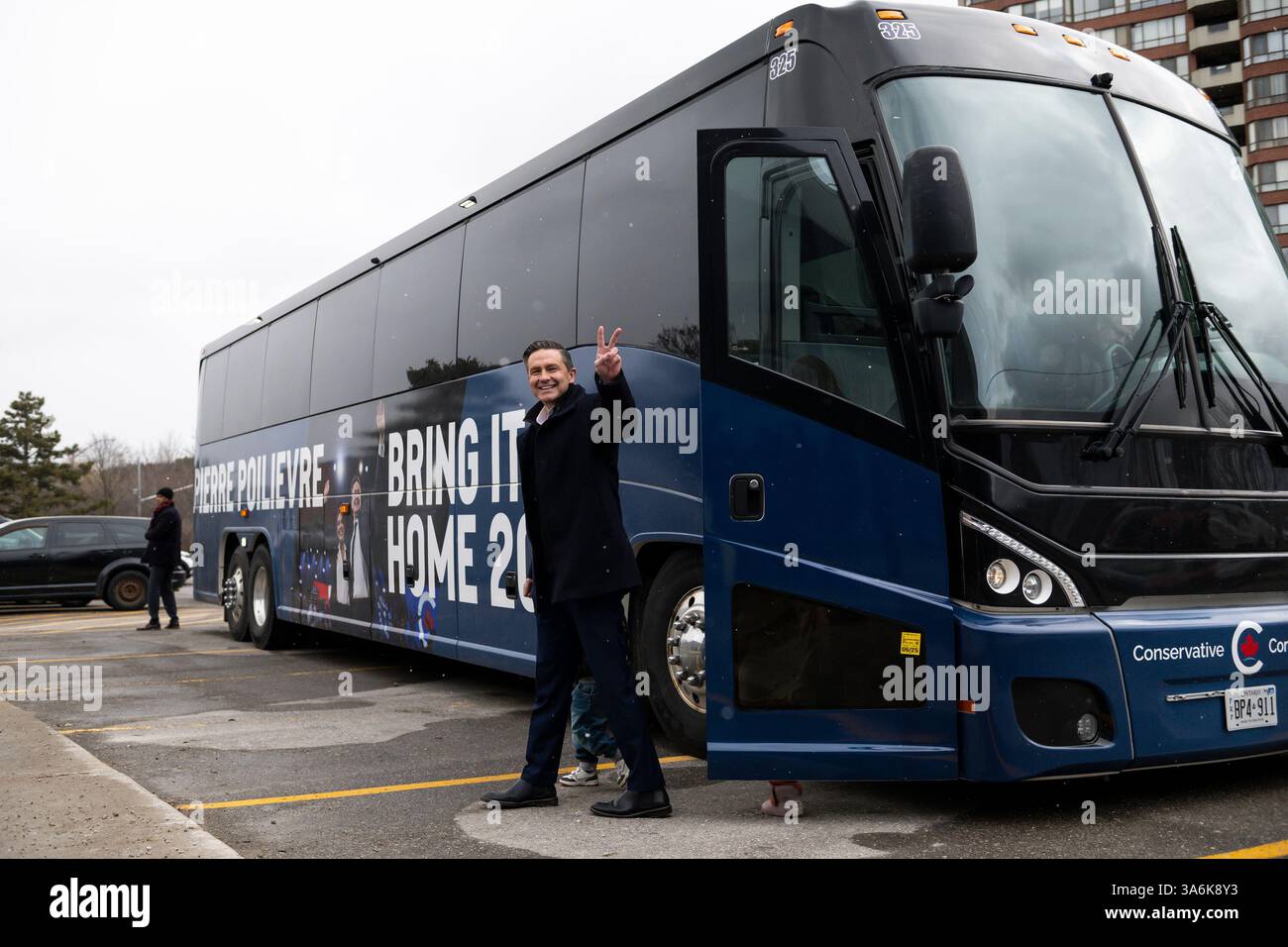Canada Federal Conservative leader Pierre Poilievre arrives at a ...