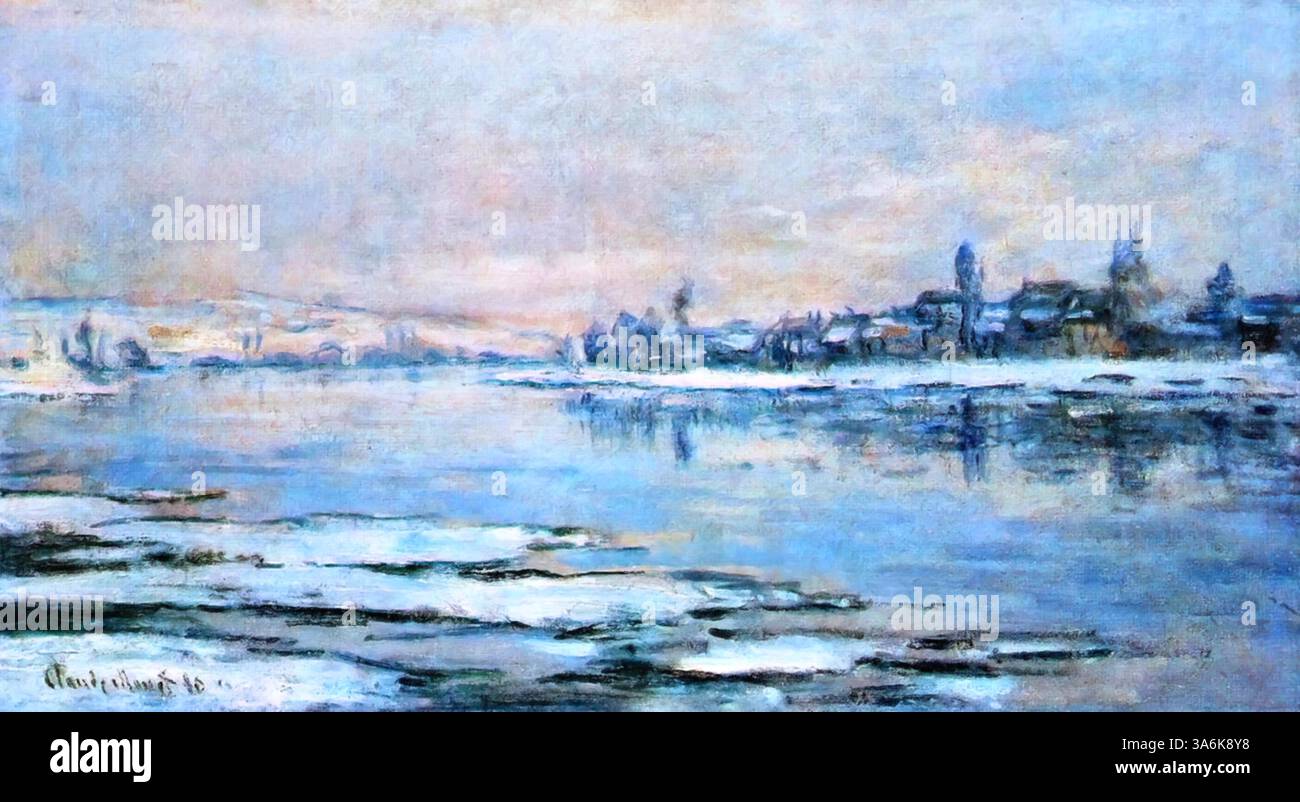 Breakup of ice at lavacourt monet hi-res stock photography and images ...
