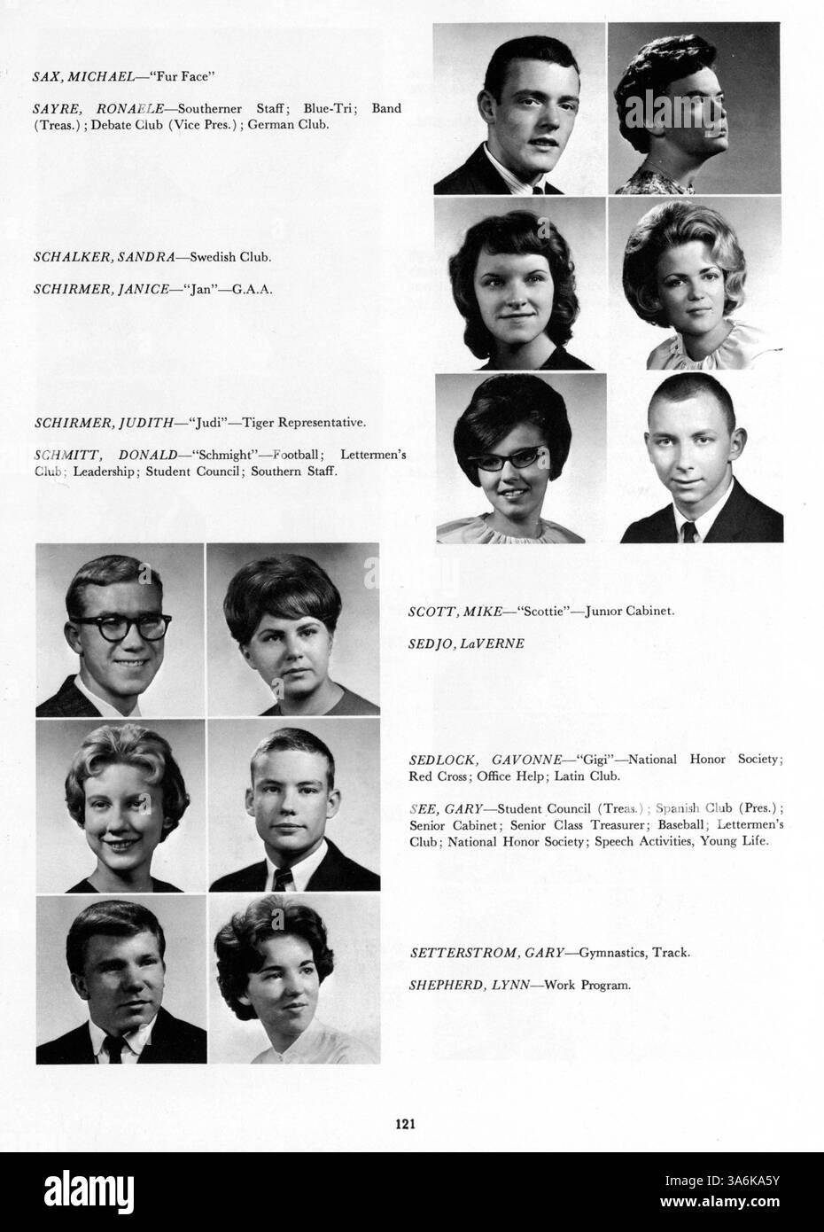 The 1964 South High 'Tiger' yearbook records the achievements of ...