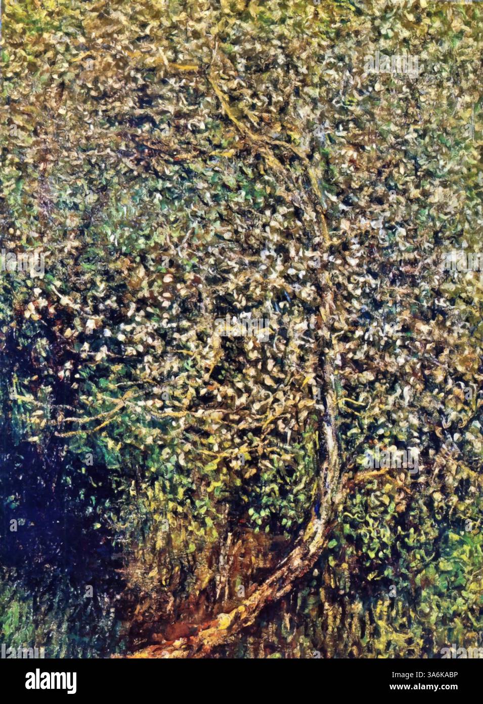 Water lilies original painting reproduction Stock Vector Images - Alamy