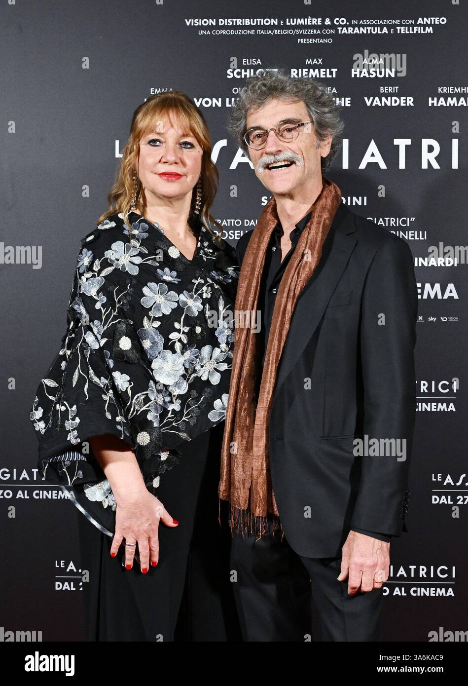 Milan, . 25th Mar, 2025. Milan, Italy The Tasters photocall cast film ...