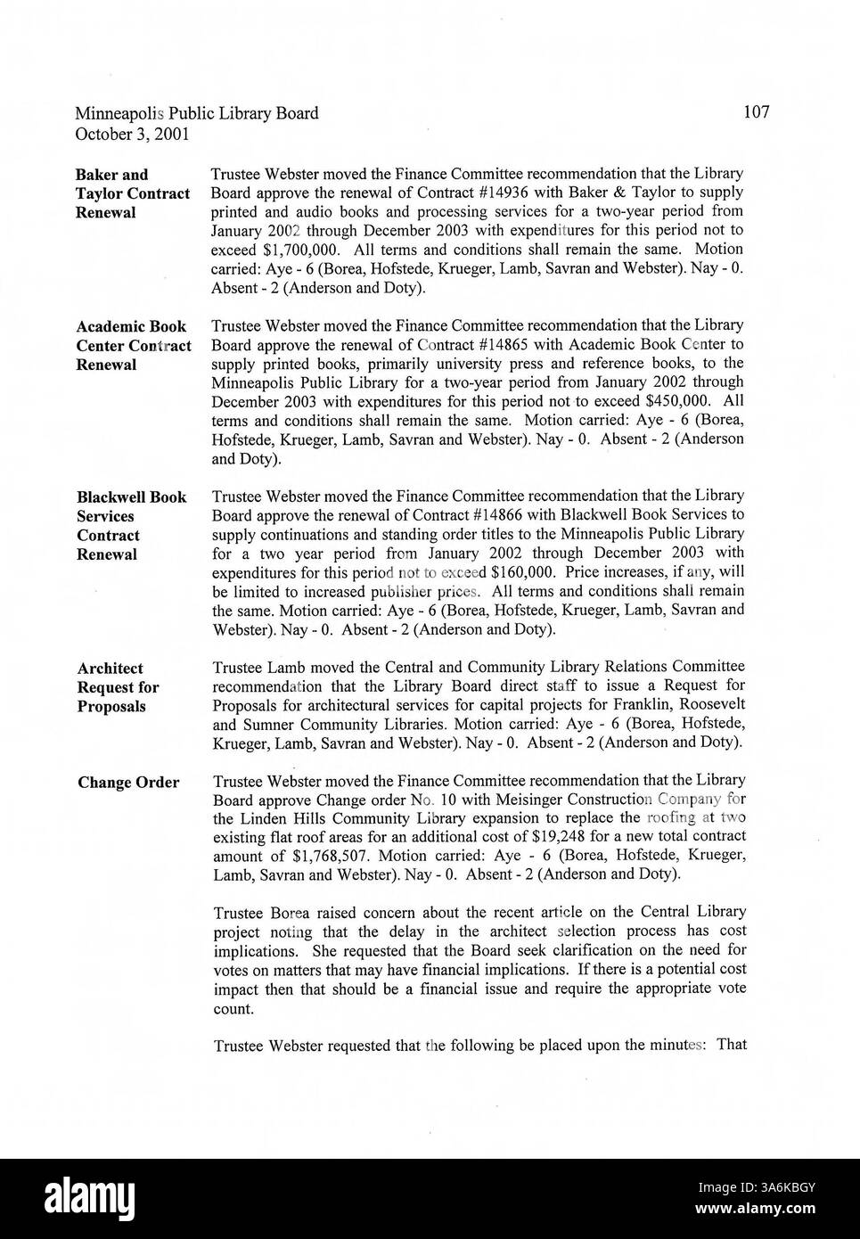 The 2001 meeting minutes highlight strategic planning hi-res stock ...