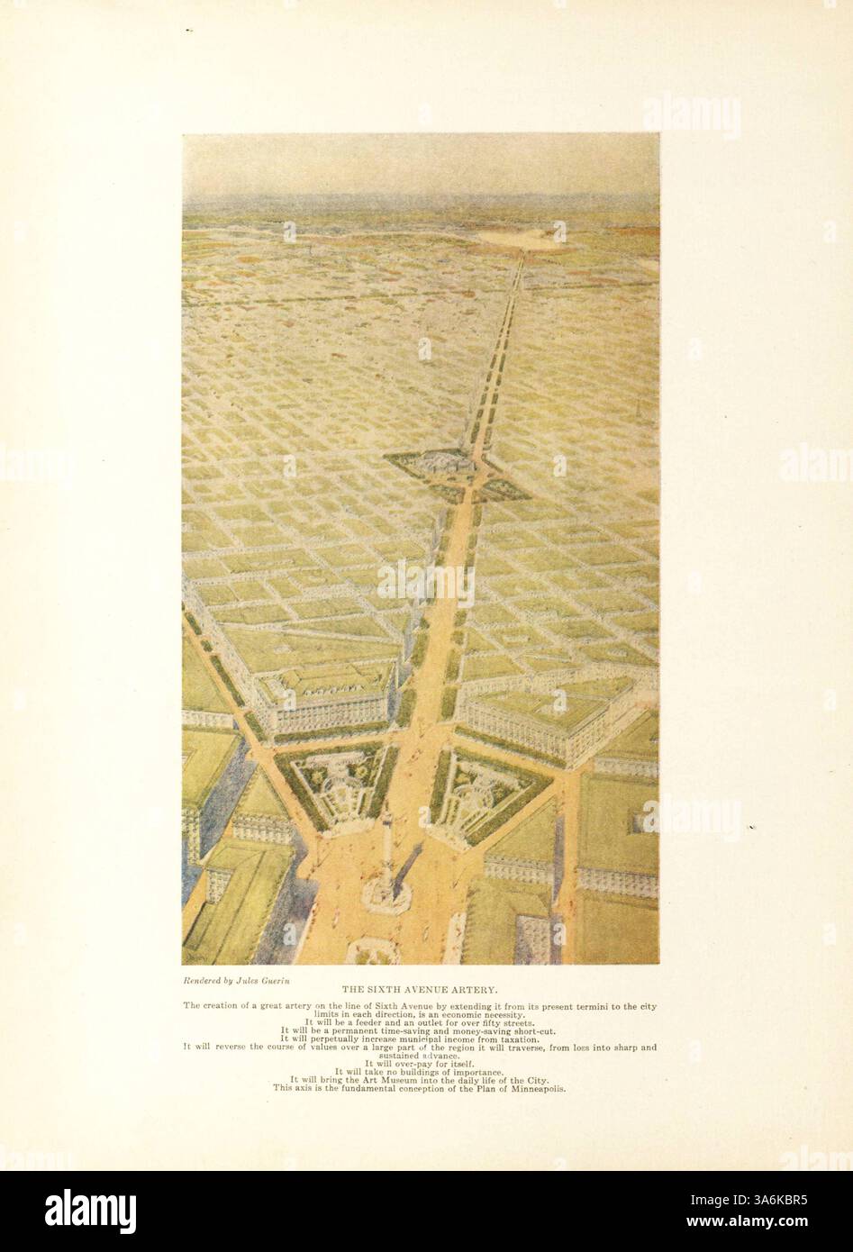 A 1917 urban planning document by the Civic Commission, outlining ...