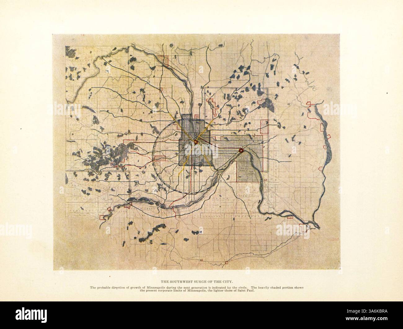 A 1917 planning document by the Civic Commission with maps and plans ...