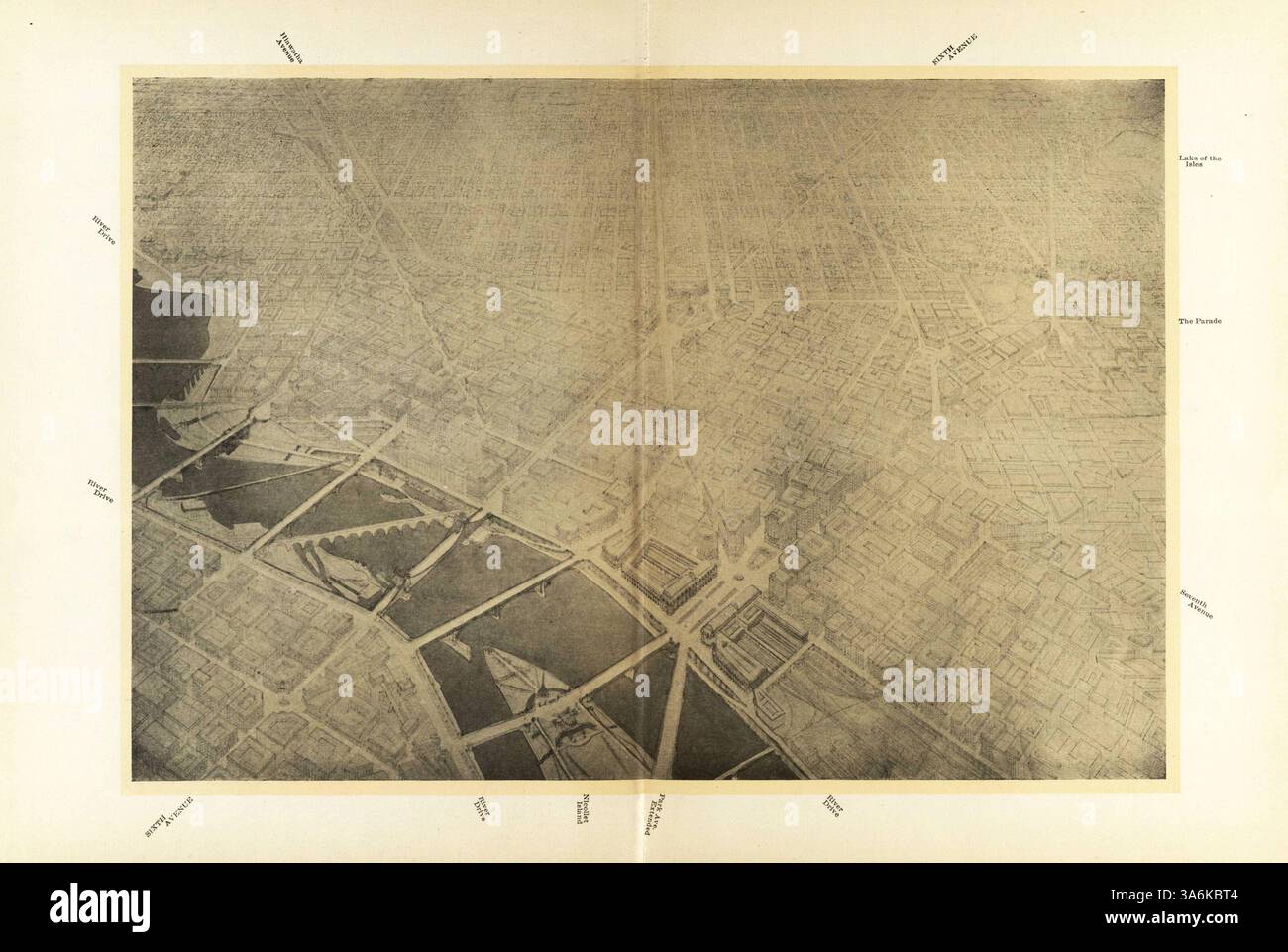 A 1917 urban planning document outlining the development of Minneapolis ...