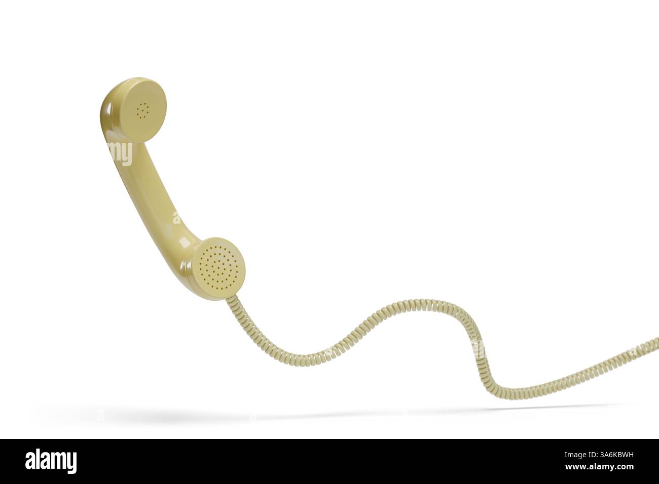 Old telephone tube isolated on white background. 3d illustration Stock ...