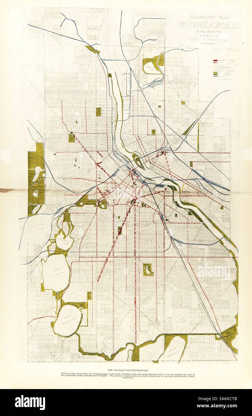 This urban plan, developed by the Civic Commission in 1917, includes ...