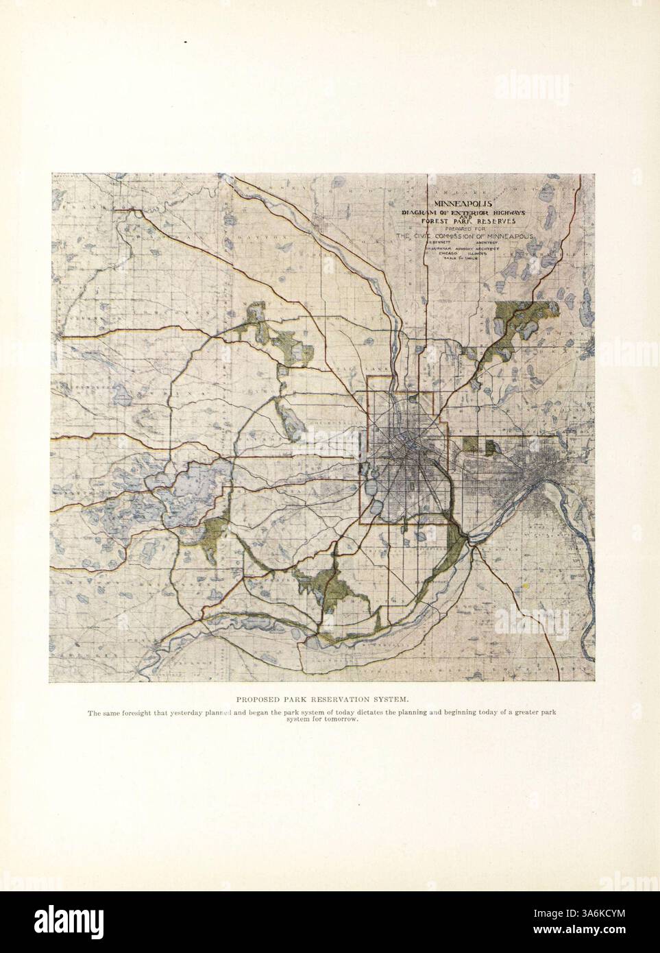 This 1917 plan of Minneapolis, prepared by the Civic Commission ...