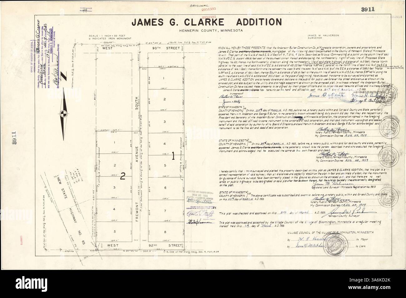 James G. Clarke Addition refers to property additions associated with ...