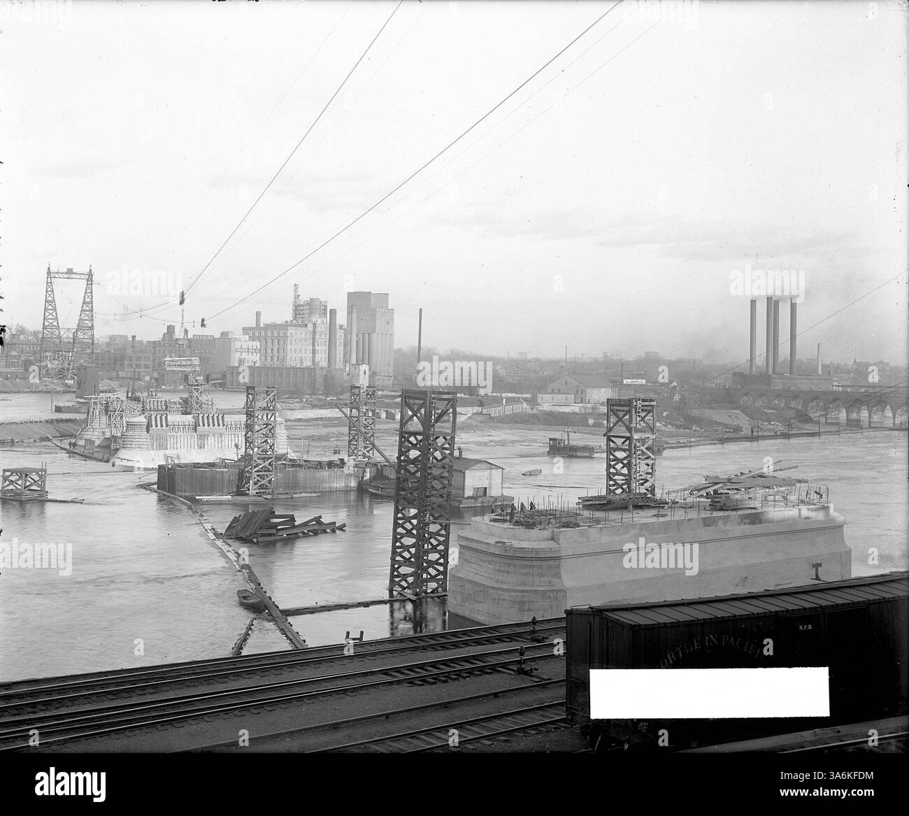 The third avenue bridge is shown under construction hi-res stock ...