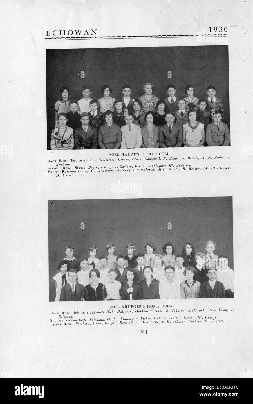 The 1930 Echowan yearbook from St. Louis Park High School documents the ...