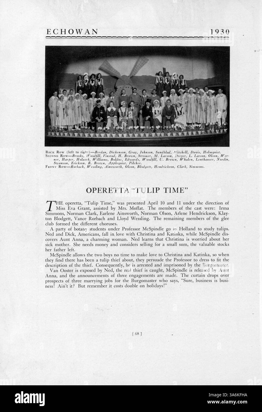 The 1930 Echowan yearbook from St. Louis Park High School commemorates ...