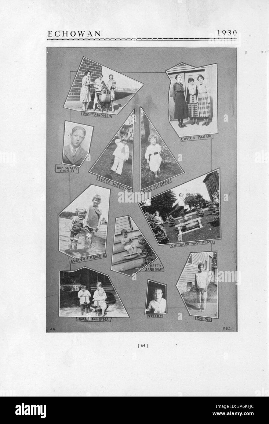 The 1930 Echowan yearbook captures important moments of the 1929-1930 ...