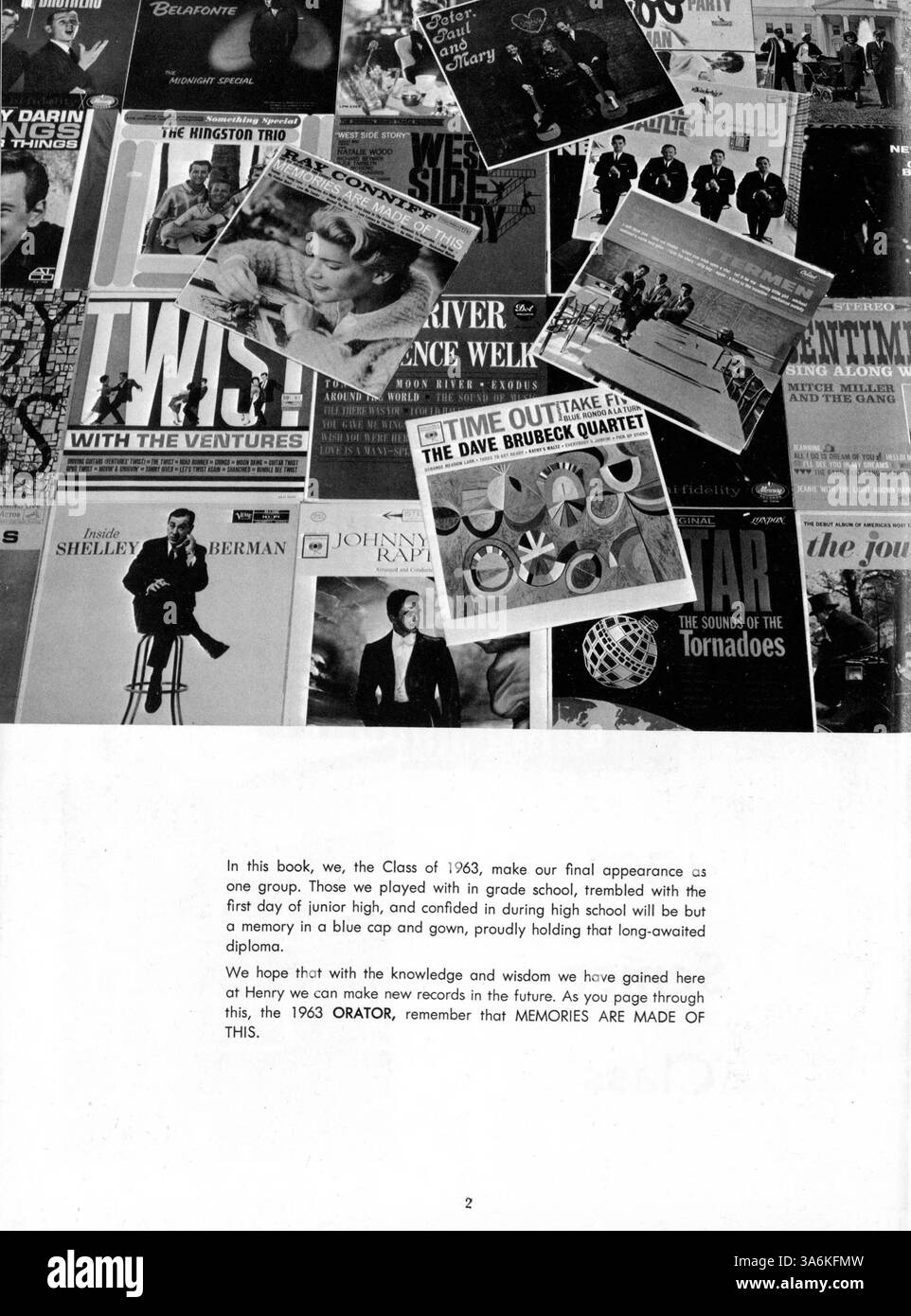 This 1962 patrick henry high school yearbook Black and White Stock ...