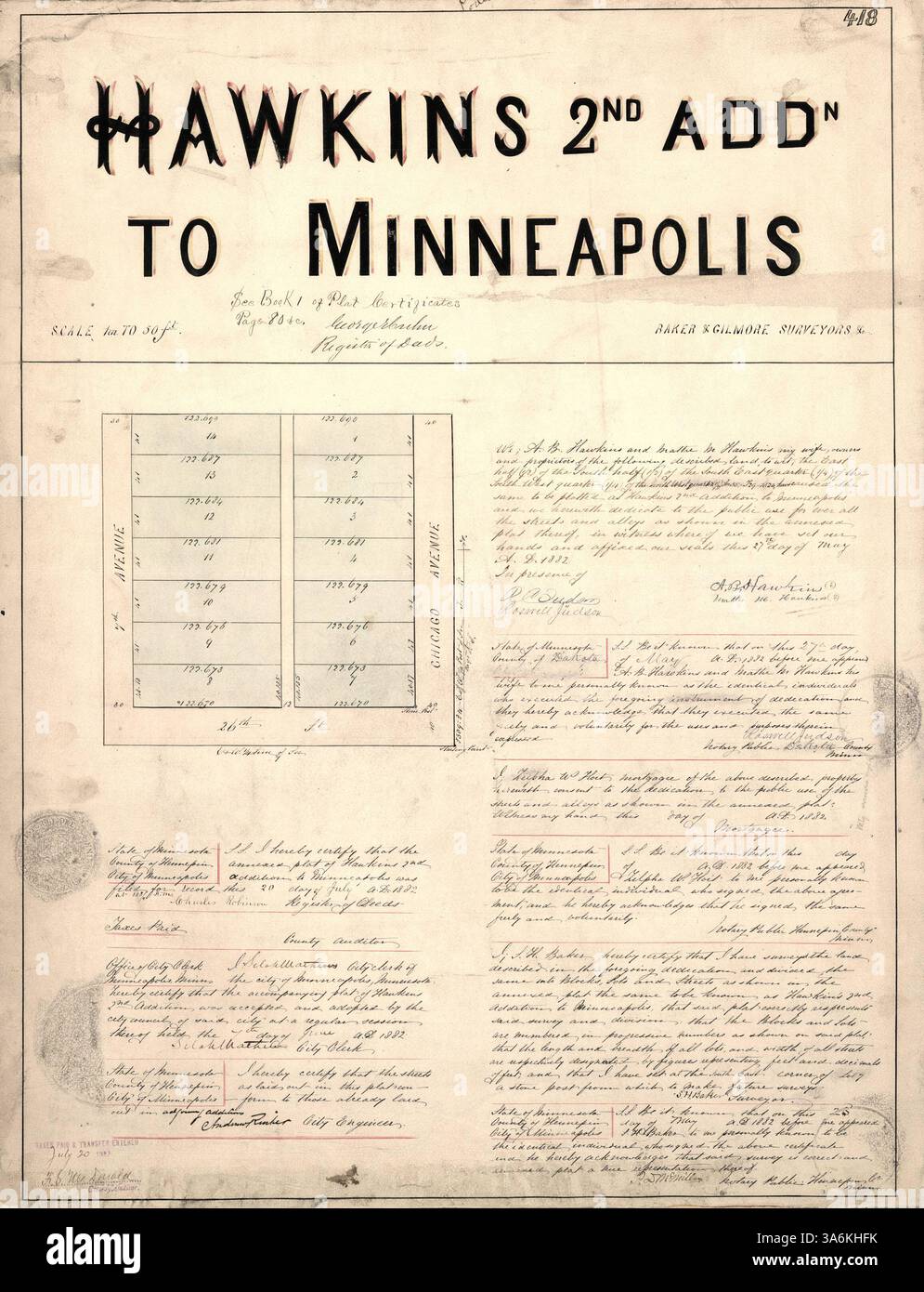 This map depicts hawkins 2nd addition hi-res stock photography and ...