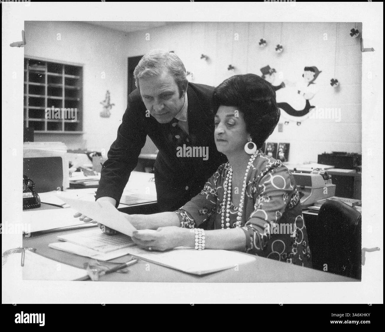 Webster School Principal Charles Gustafson and secretary Marie George ...