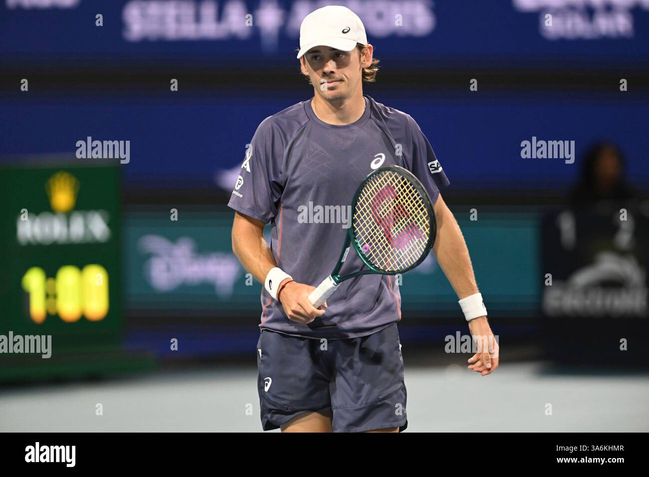 MIAMI GARDENS, FL - MARCH 24:Alex De Minaur of Australia during the men ...