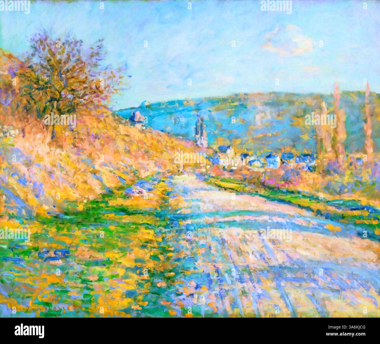 The road to Vetheuil, 1880 (Painting) by Monet, Claude (1840-1926 ...