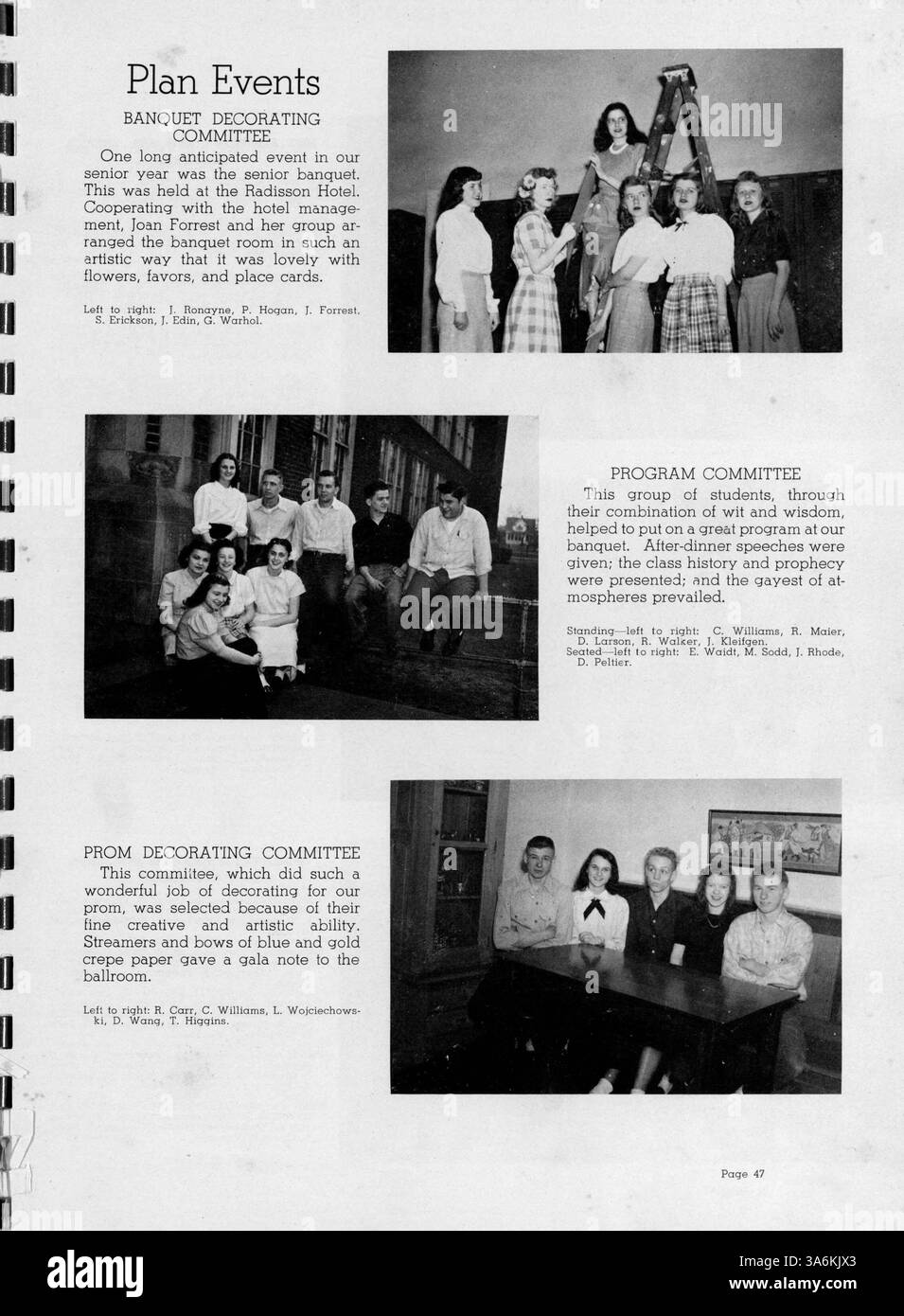 The 'Wizard' yearbook from Edison High School for 1948 documents the ...