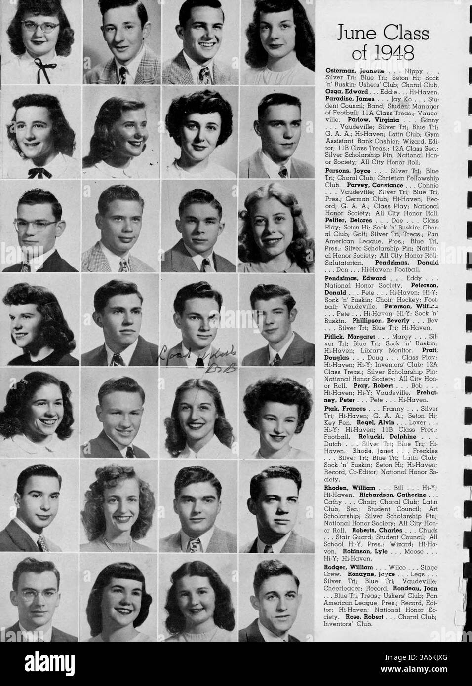 This edition of the 1948 'Wizard' yearbook from Edison High School ...