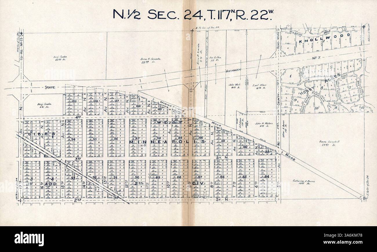 This complete set of surveys and plats documents the property ownership ...