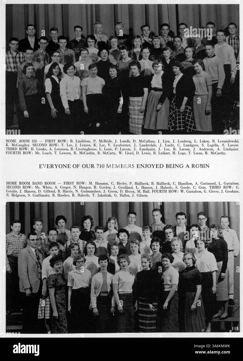 This 1959 Robbinsdale High School yearbook, 'The Robin,' showcases the ...