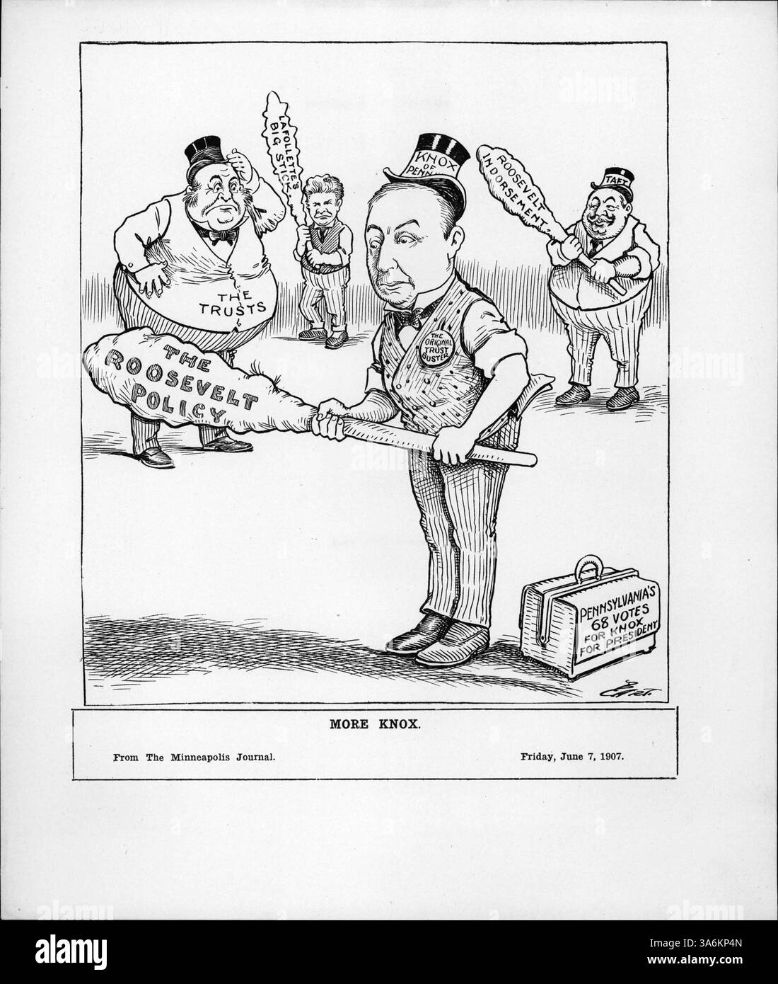 Philander Knox, a political figure from Pennsylvania, is depicted ...