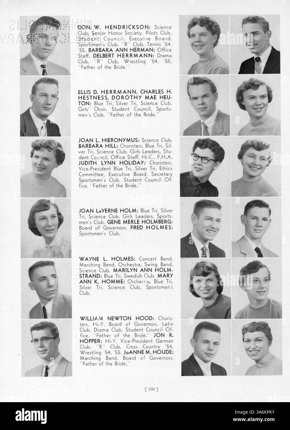The 1955 Roosevelt Yearbook features the students, teachers, clubs ...